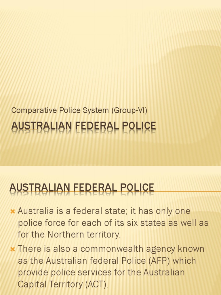 Overview of Australian Federal Police | PDF