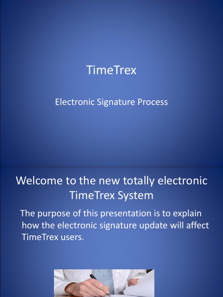 TimeTrex Electronic Signature Process | PDF | Computing | Software