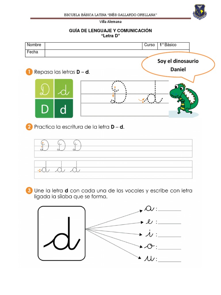 Guia Letra D | PDF