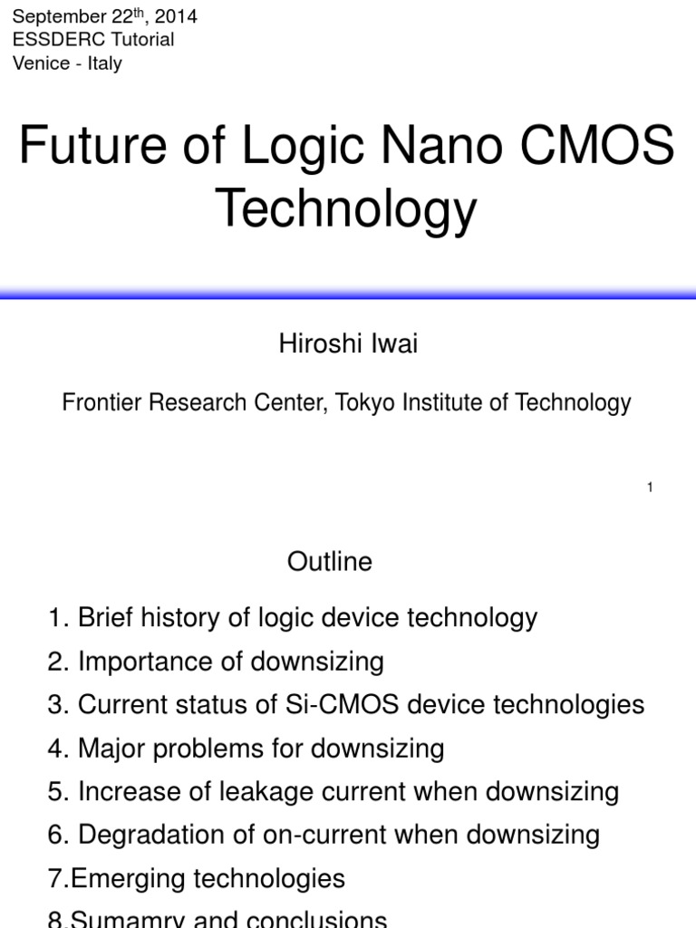 Futureof Logic Nano CMOS Technology | PDF | Field Effect Transistor ...