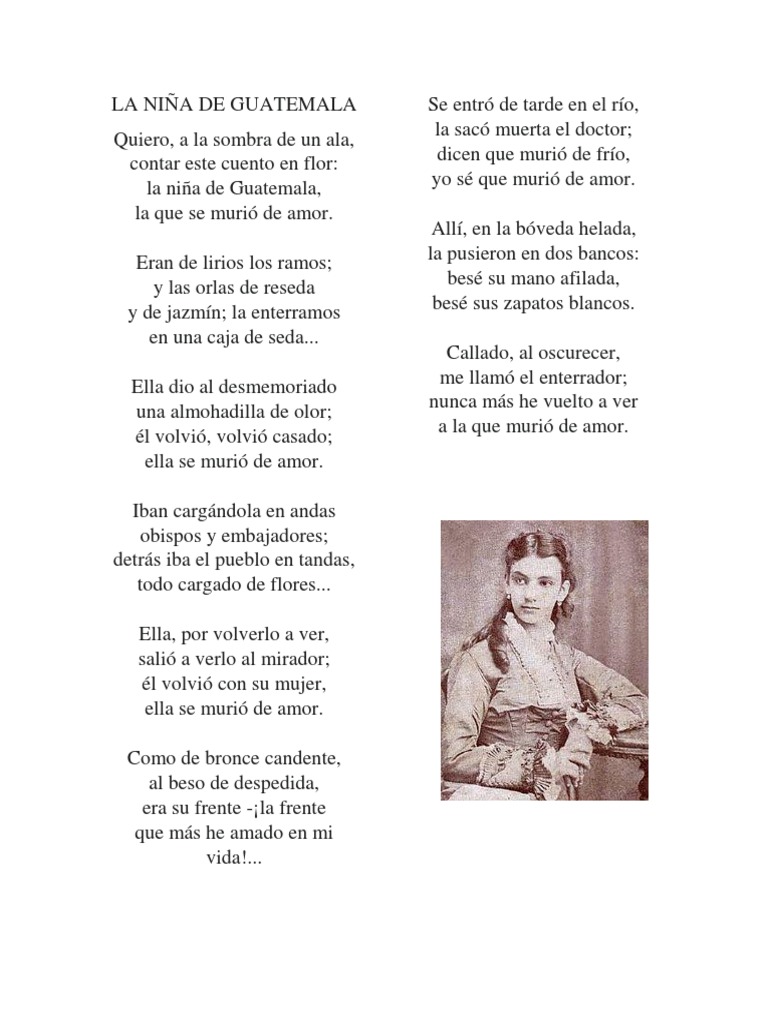 Poema La Niña de Guatemala | PDF