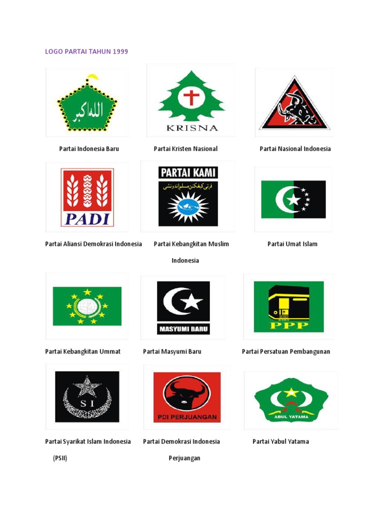 Logo Partai Tahun 1999 | PDF | Ilmu Sosial