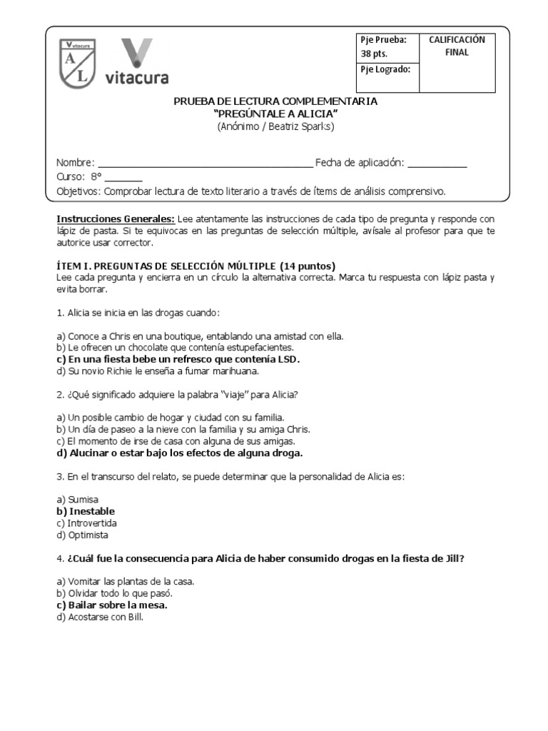 Preguntas sobre "Pregúntale a Alicia" | PDF | Salud y bienestar | Medicina