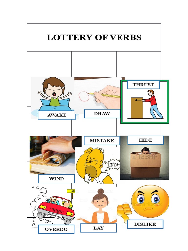 Loteria de Verbos | PDF