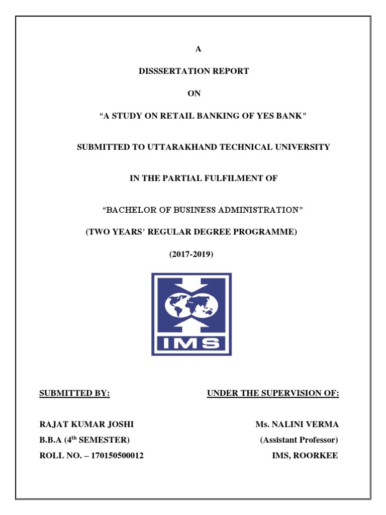 Yes Bank - Report | PDF | Transaction Account | Banks