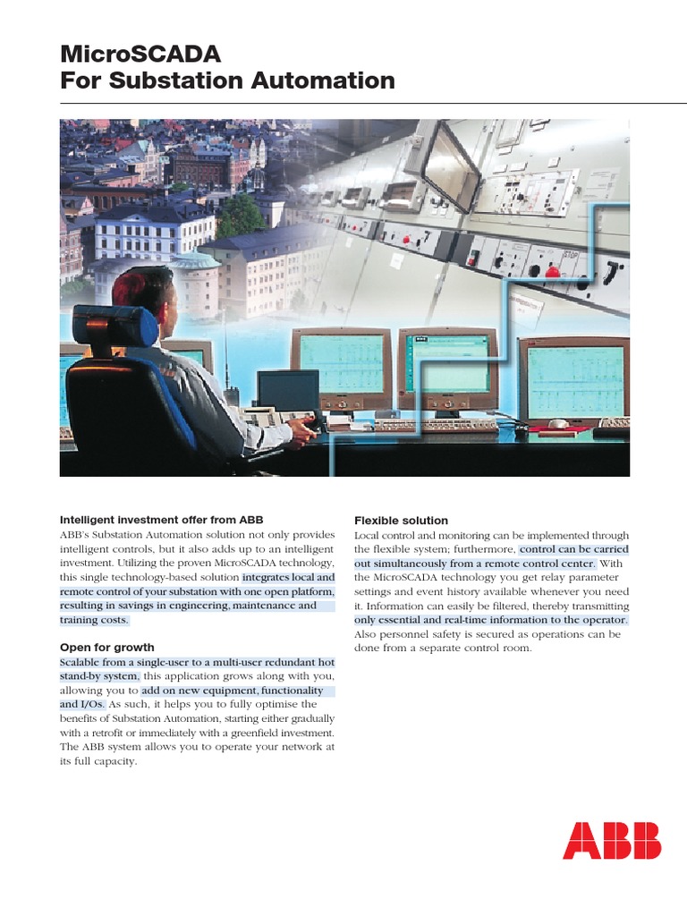Microscada For Substation Automation: Intelligent Investment Offer From ...