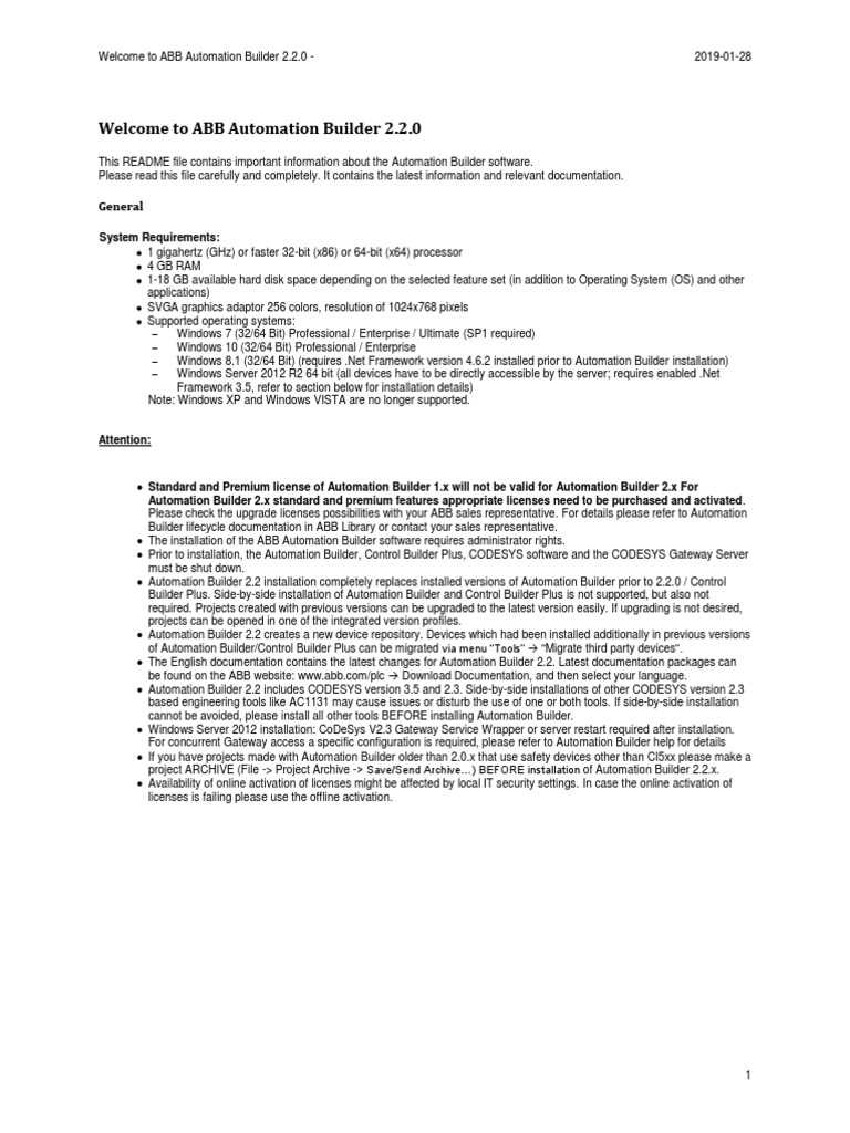 Abb | PDF | Microsoft Windows | Programmable Logic Controller