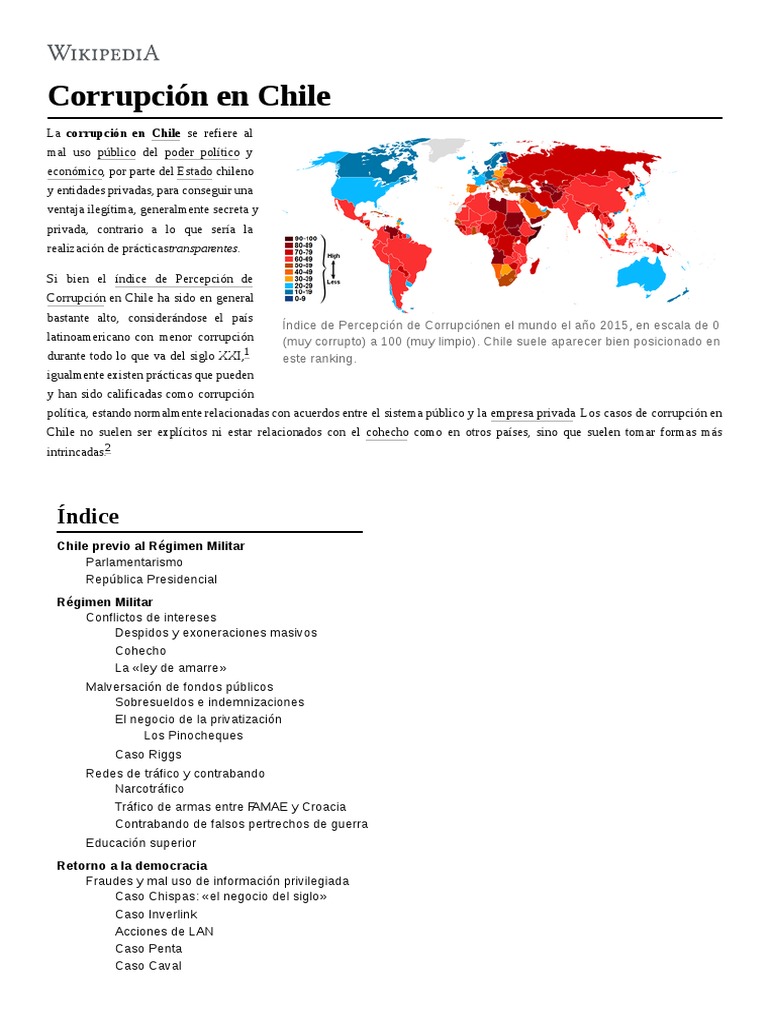 Corrupción en Chile | PDF | Chile | Gobierno