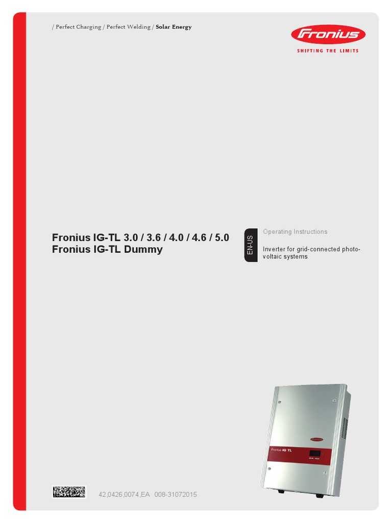 Manual Fronius | PDF | Photovoltaic System | Electromagnetic Compatibility