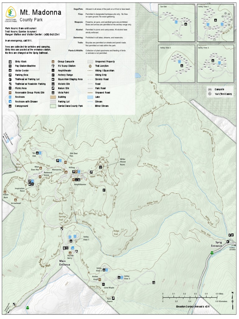 MT Madonna Guide Map | PDF