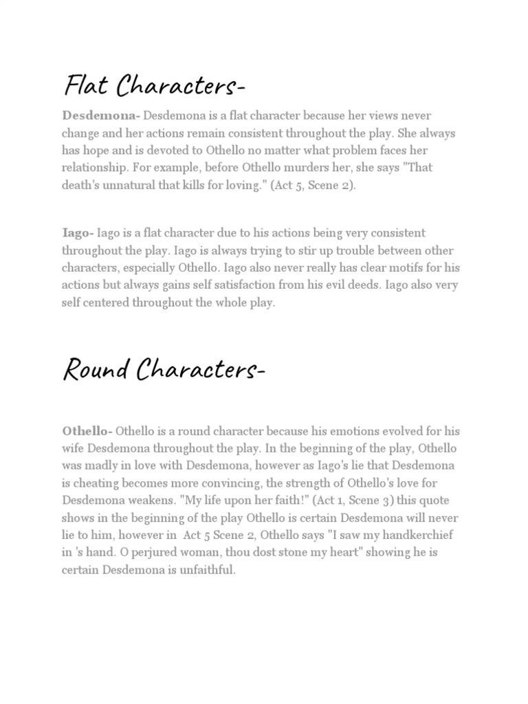 Round Flat Characters | PDF