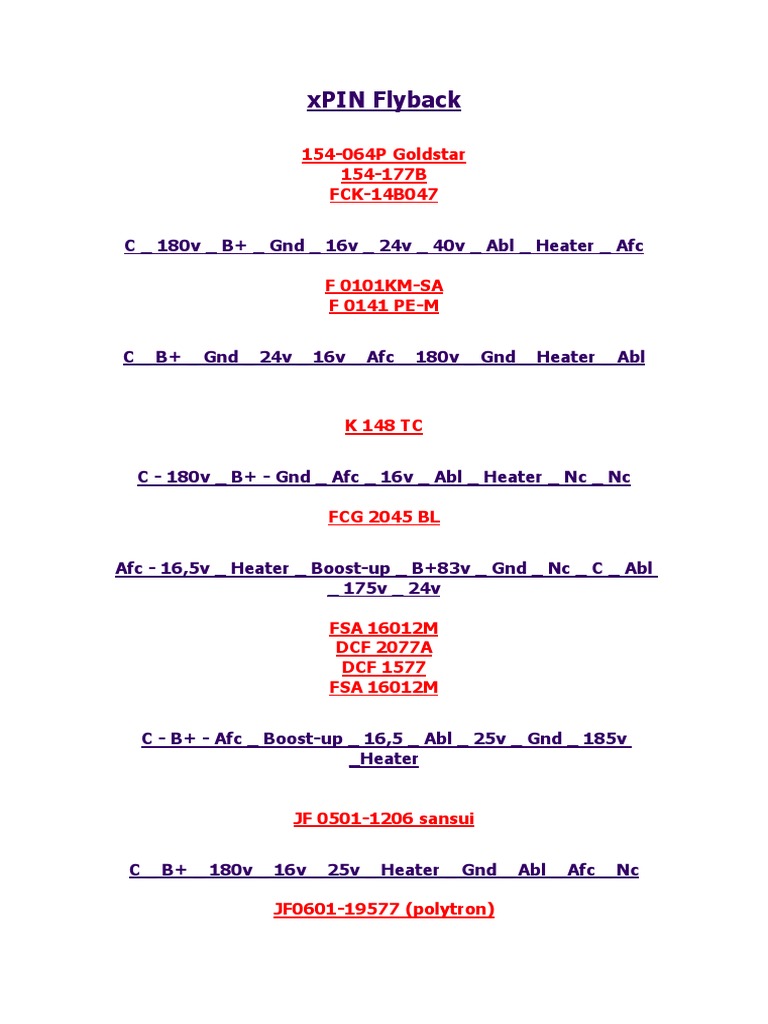 PIN Flyback | PDF | Electricity | Electrical Engineering