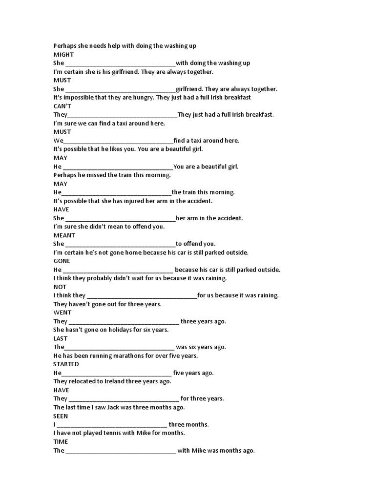 FCE Rephrasing | PDF