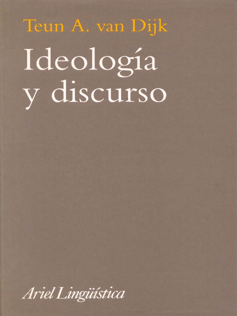 Ideología y Discurso de Van Dijk | PDF