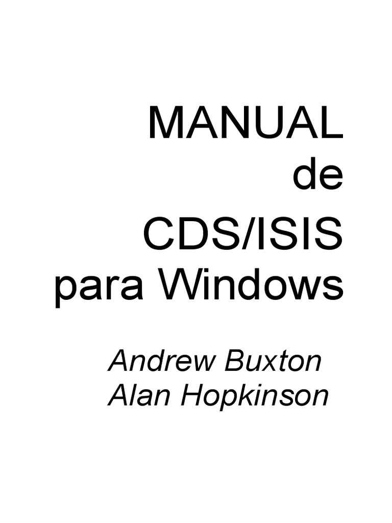 Manual Winisis | PDF | Dos | Archivo de computadora