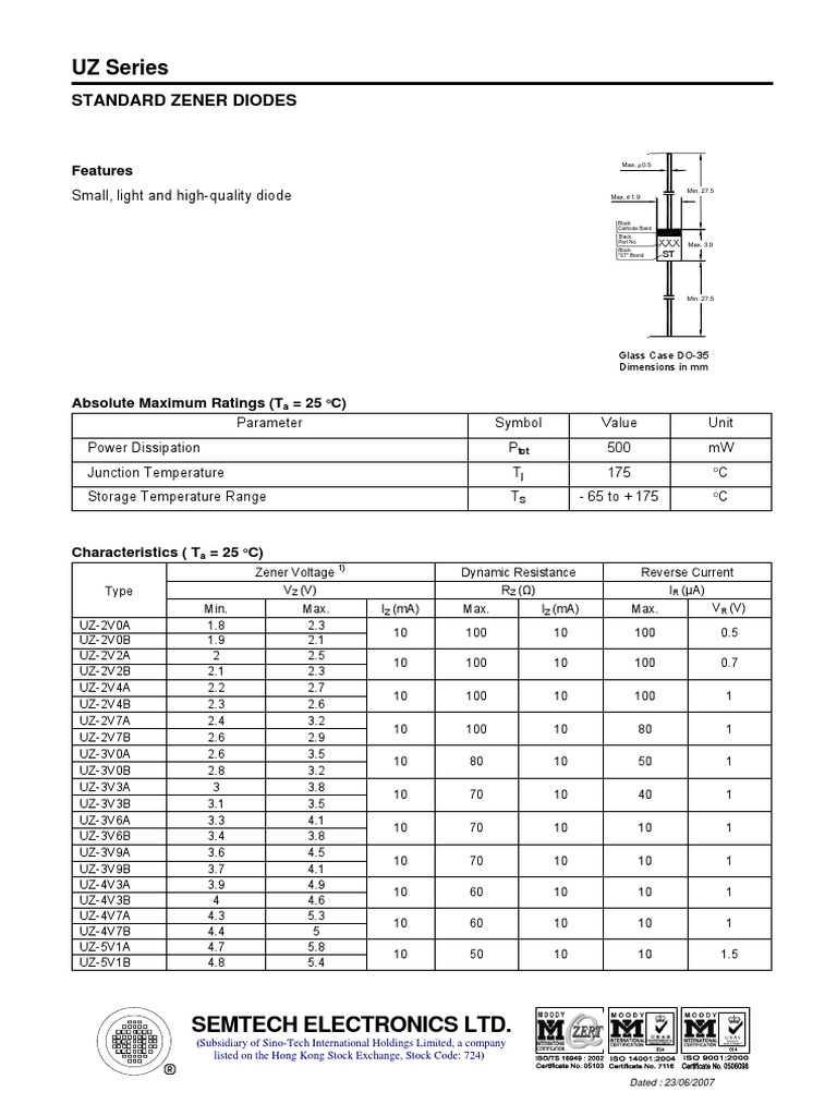 Datasheet PDF | PDF | Diode | Semiconductors