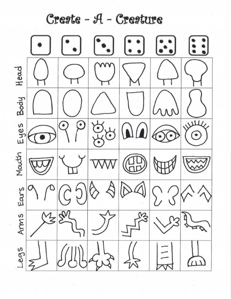 Create A Creature Worksheet | PDF