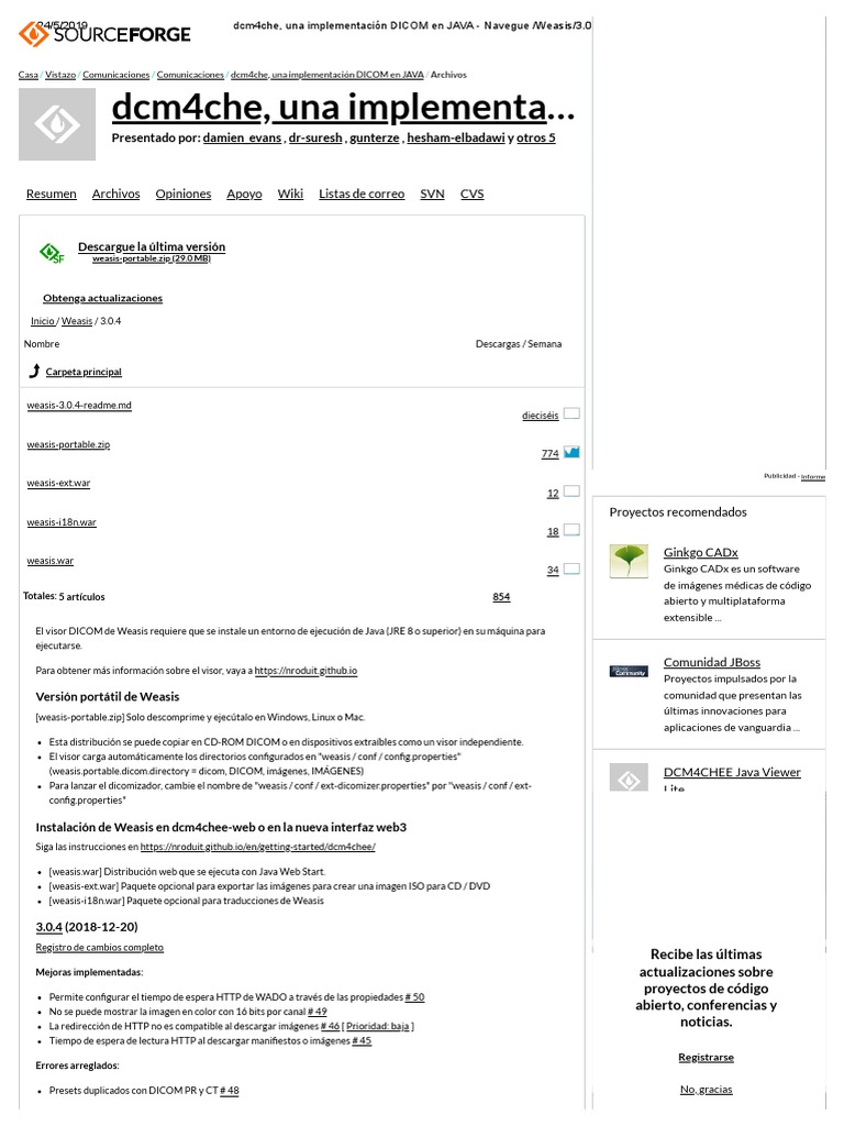 Dcm4che, Una Implementación DICOM en JAVA - Navegue - Weasis - 3.0.4 en ...
