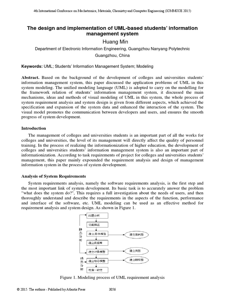 The Design and Implementation of UML-based Students' Information Management System | PDF ...