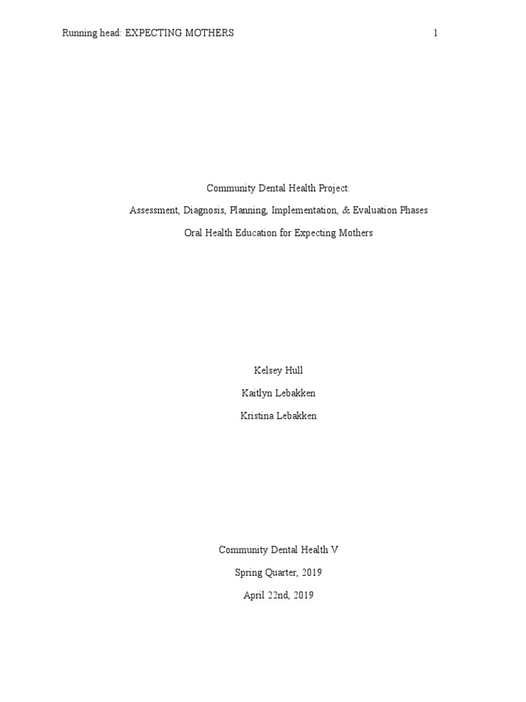 Community Health Adpie Project | PDF | Periodontology | Oral Hygiene