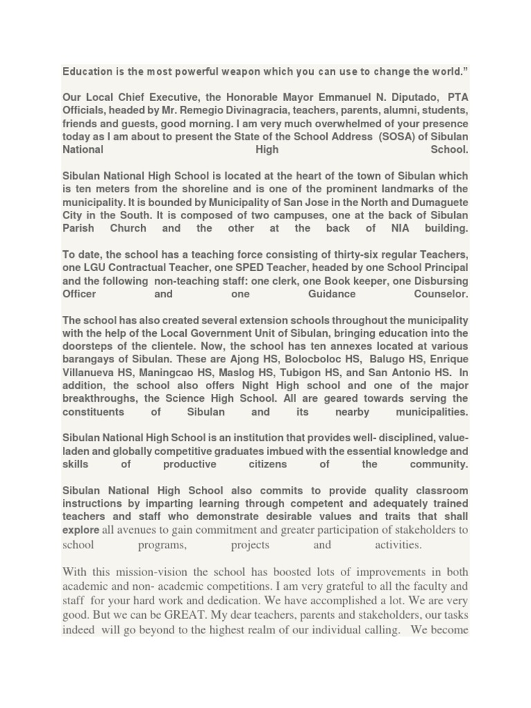 Sample Sosa Word | PDF | Competition | Teachers