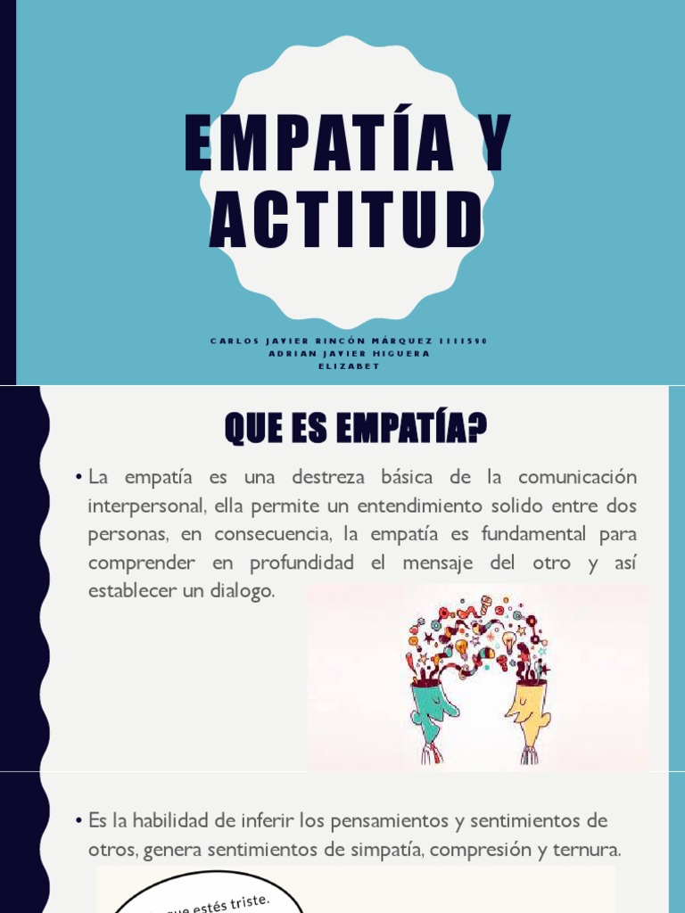 Diapositivas Empatia | PDF | Empatía | Actitud (psicología)