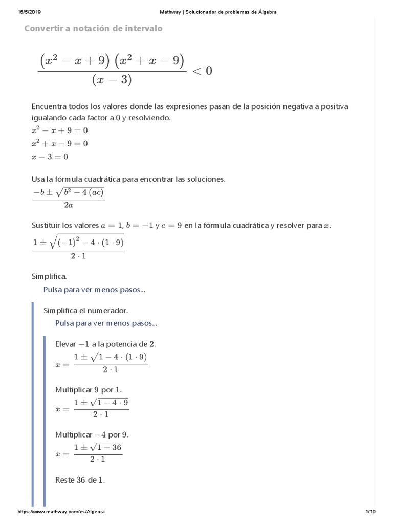 Mathway - Solucionador de Problemas de Álgebra | PDF | Multiplicación ...