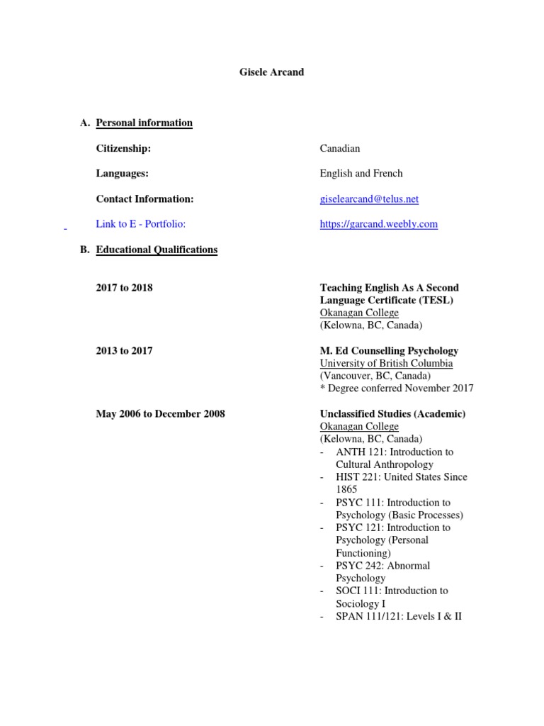 Gisele Resume | PDF | Competence (Human Resources) | Behavior Modification