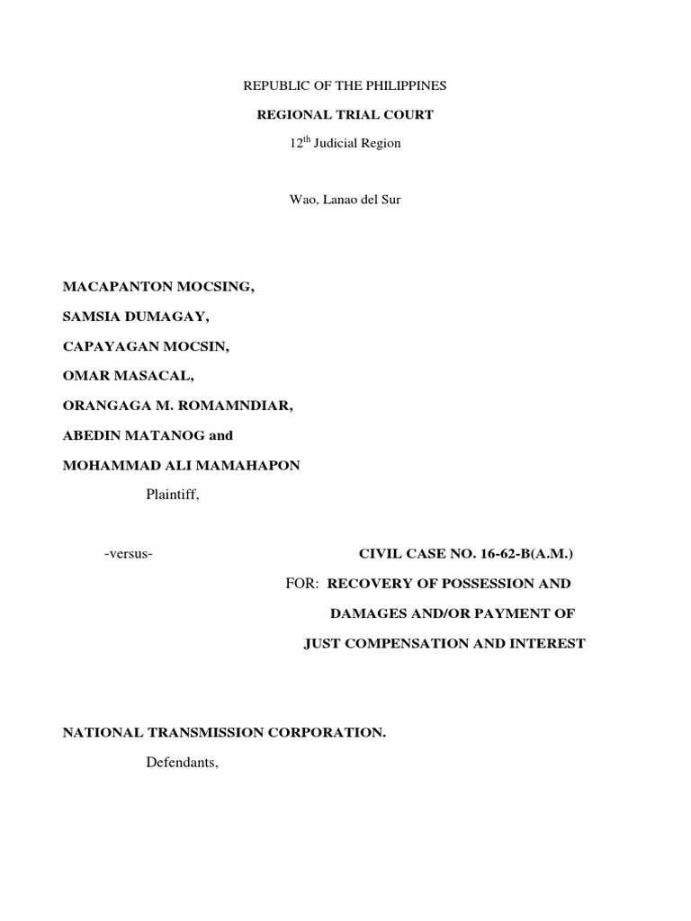 Commissioner Report | PDF | Just Compensation | Government Information