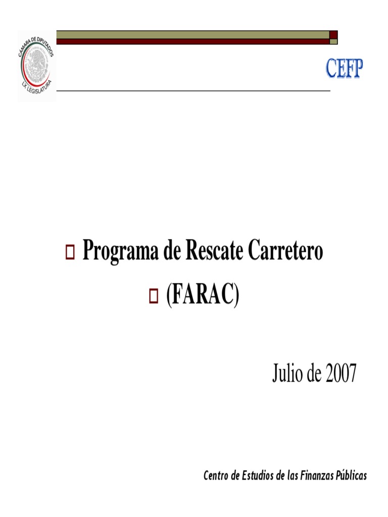 CEFP Presentacion FARAC PDF | PDF | Interés | Carretera de peaje