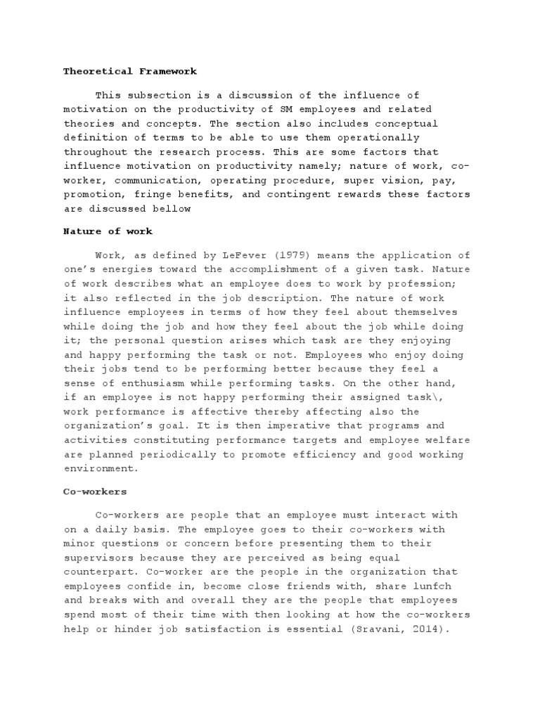 Theoretical Framework: Co-Workers | PDF | Communication | Employment