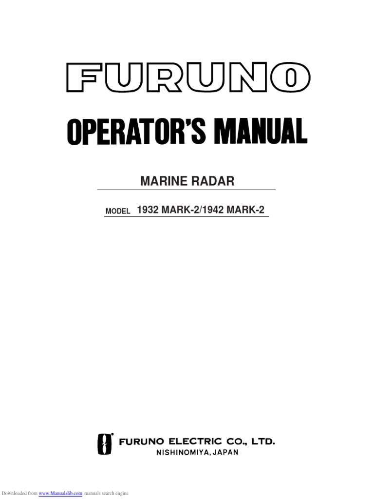 FURUNO 1932 Mark-2 Radar Manual | PDF | Radar | Navigation