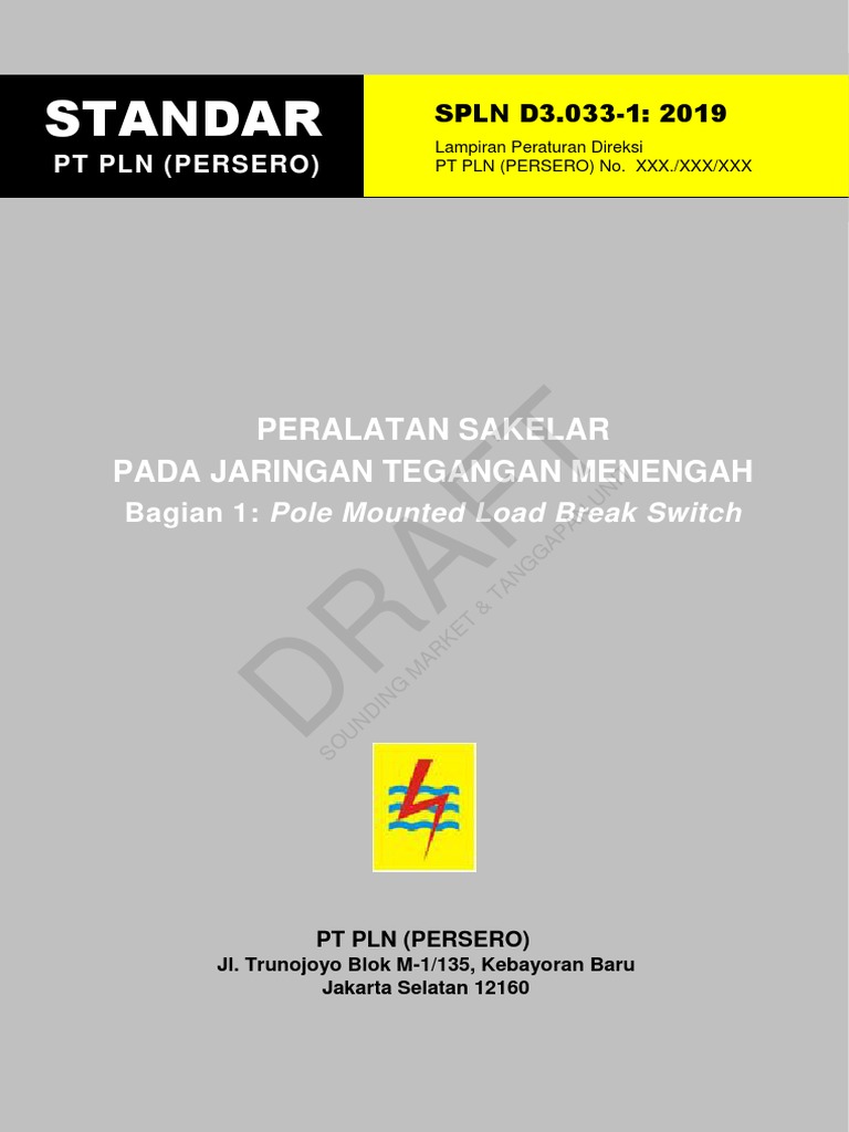 SPLN D3.033 - 1 - Peralatan Switching Pada Jaringan TM - Pole Mounted ...