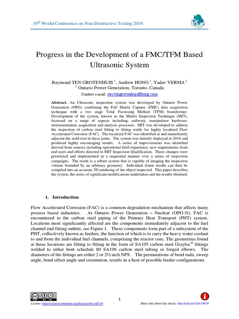 FMC TFM - Inspection System | PDF | Data Analysis | Nondestructive Testing