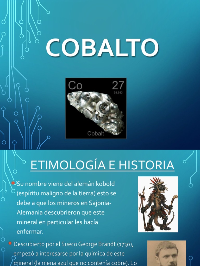 COBALTO Diapositiva | PDF | Cobalto | Elementos químicos