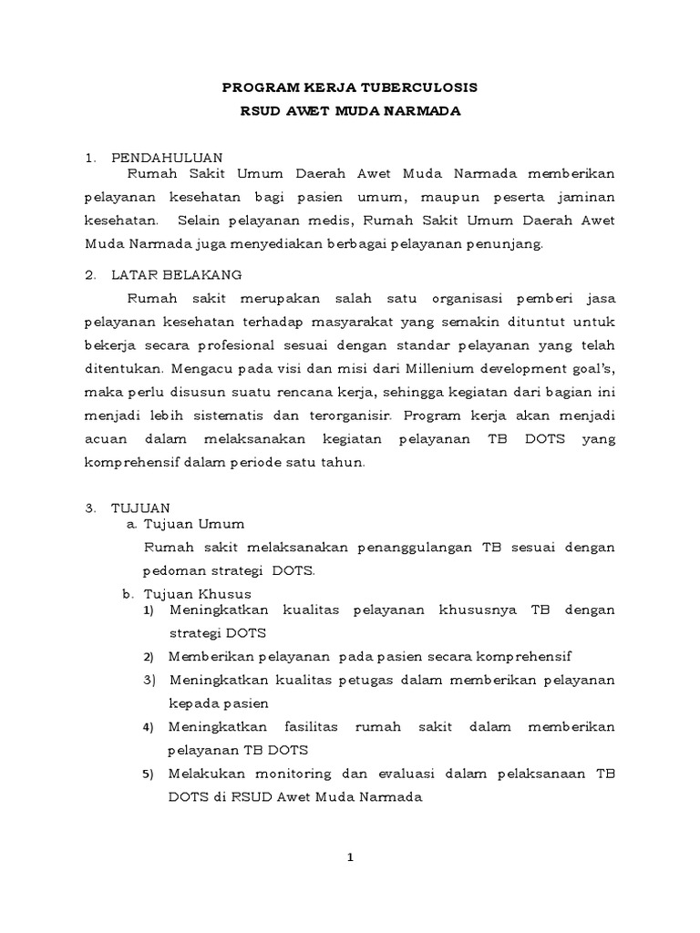 Program Kerja TBC | PDF | Karier & Perkembangan