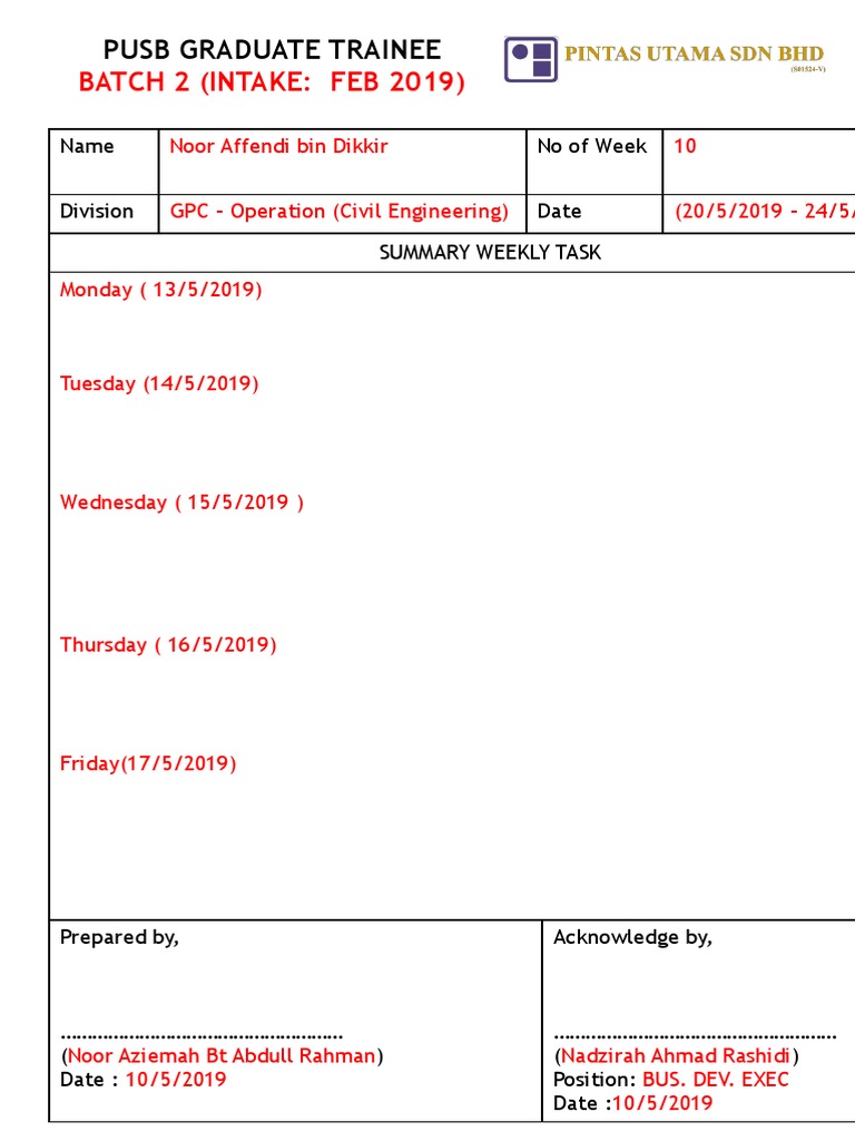 Batch 2 (Intake: Feb 2019) : Pusb Graduate Trainee | PDF | Art ...