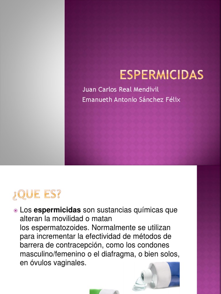 Efectividad y uso de espermicidas anticonceptivos | PDF