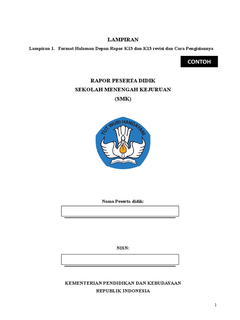 Contoh Rapot | PDF
