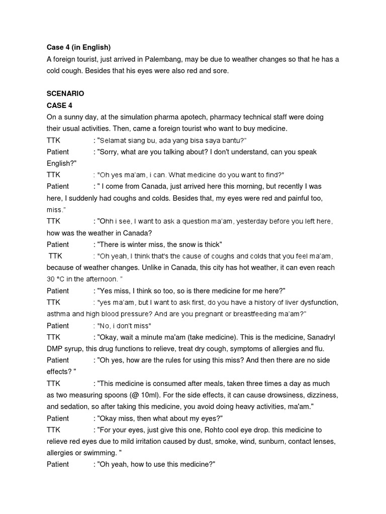 Case 4 Revisi | Download Free PDF | Cough | Medical Specialties