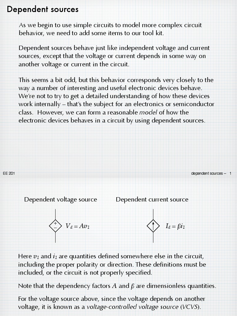 Dependent Sources | PDF | Electrical Network | Bipolar Junction Transistor