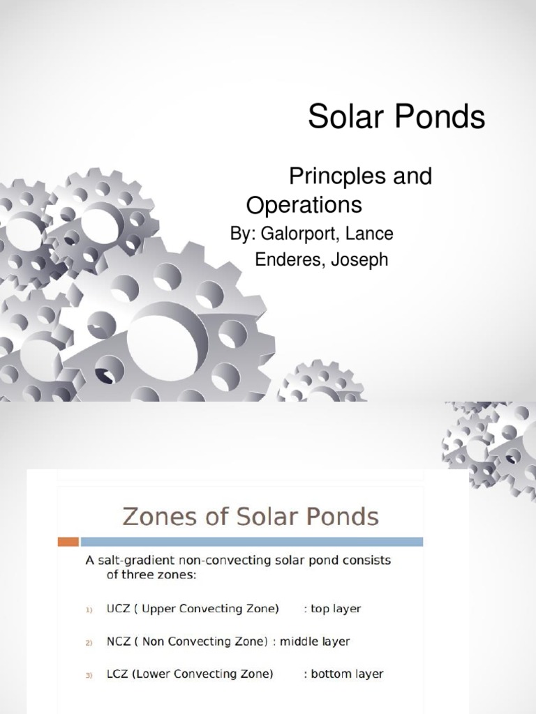 Solar Ponds: Princples and Operations | PDF | Solar Energy | Desalination
