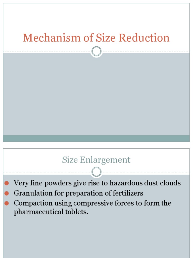 Mechanism of Size Reduction | PDF | Fracture Mechanics | Fracture