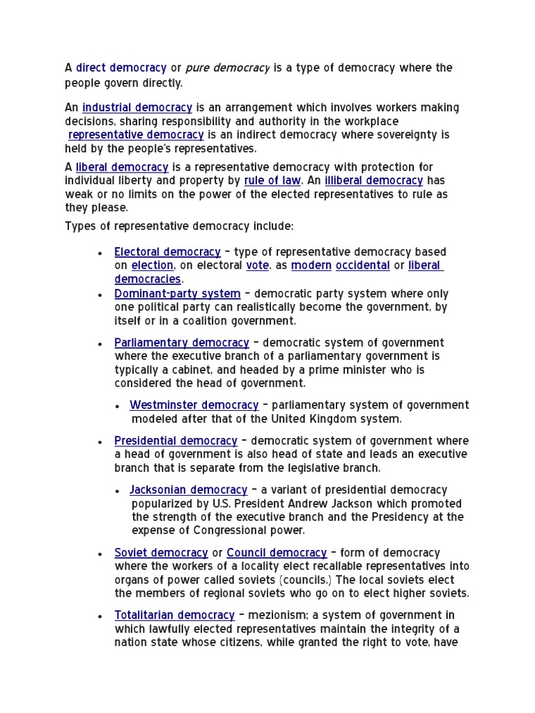 Democracy Information | PDF | Democracy | Political Ideologies