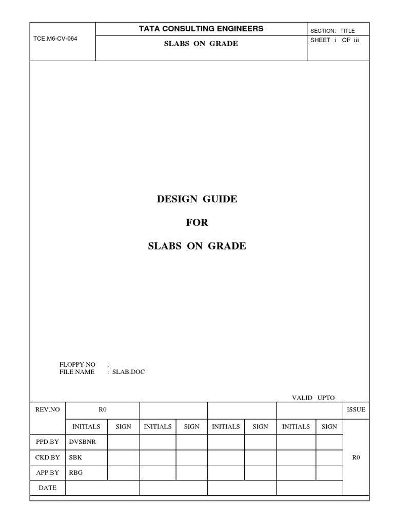 Slab On Grade Design | PDF | Concrete | Fracture