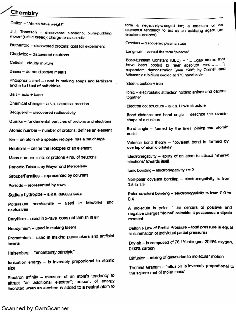 Chemistry Terms | PDF