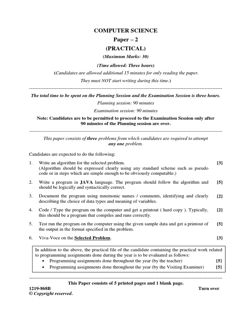 868b Computer SC 2 QP | PDF | Computer Program | Programming