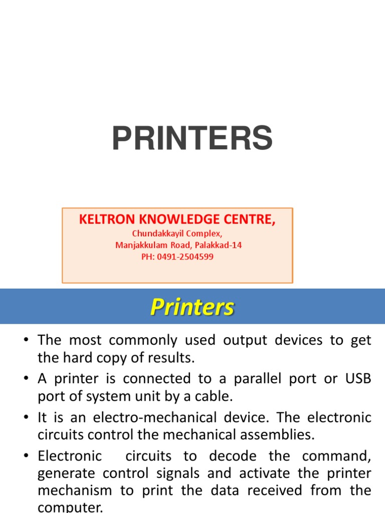 05 Types of Printers | PDF | Printer (Computing) | Graphic Design