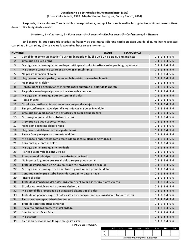 Estrategias de afrontamiento (CSQ).pdf | Ocio