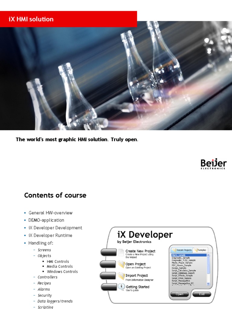 Beijer Ix Training | PDF | Button (Computing) | Tab (Gui)